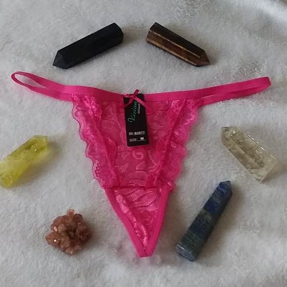 Intimates & Sleepwear | Hot Pink Lace G String | Poshmark